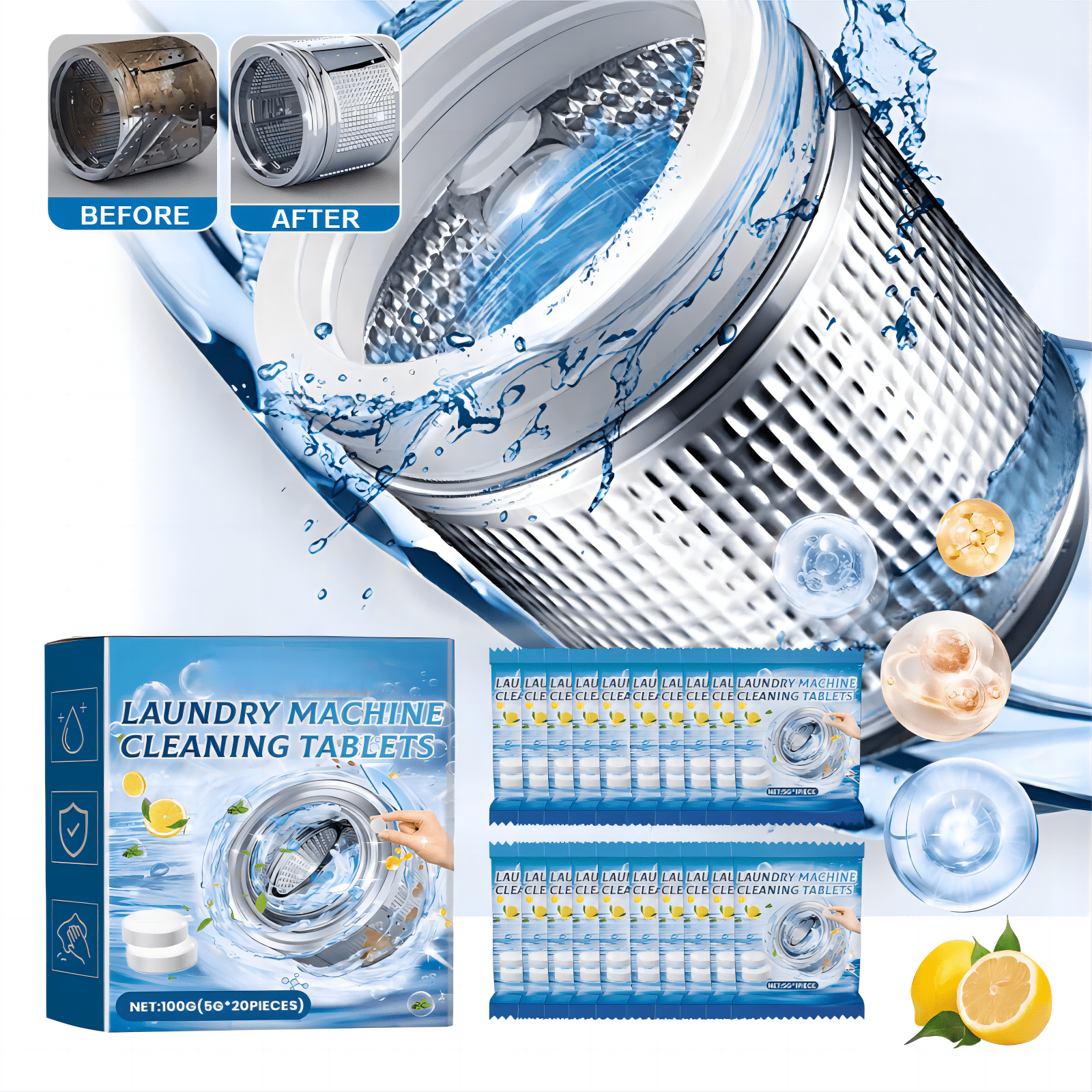 Washing Machine Cleaner by CHOII Washer Machine Cleaner for Front and ...