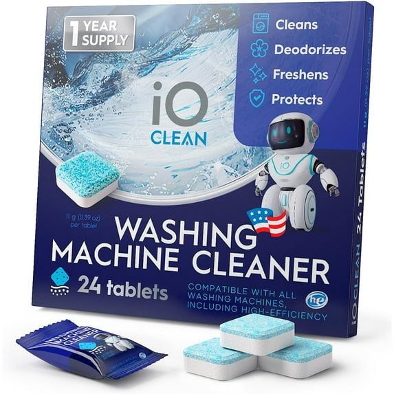 Washing Machine Cleaner Descaler Tablets, 24 Count (1 Year Supply ...