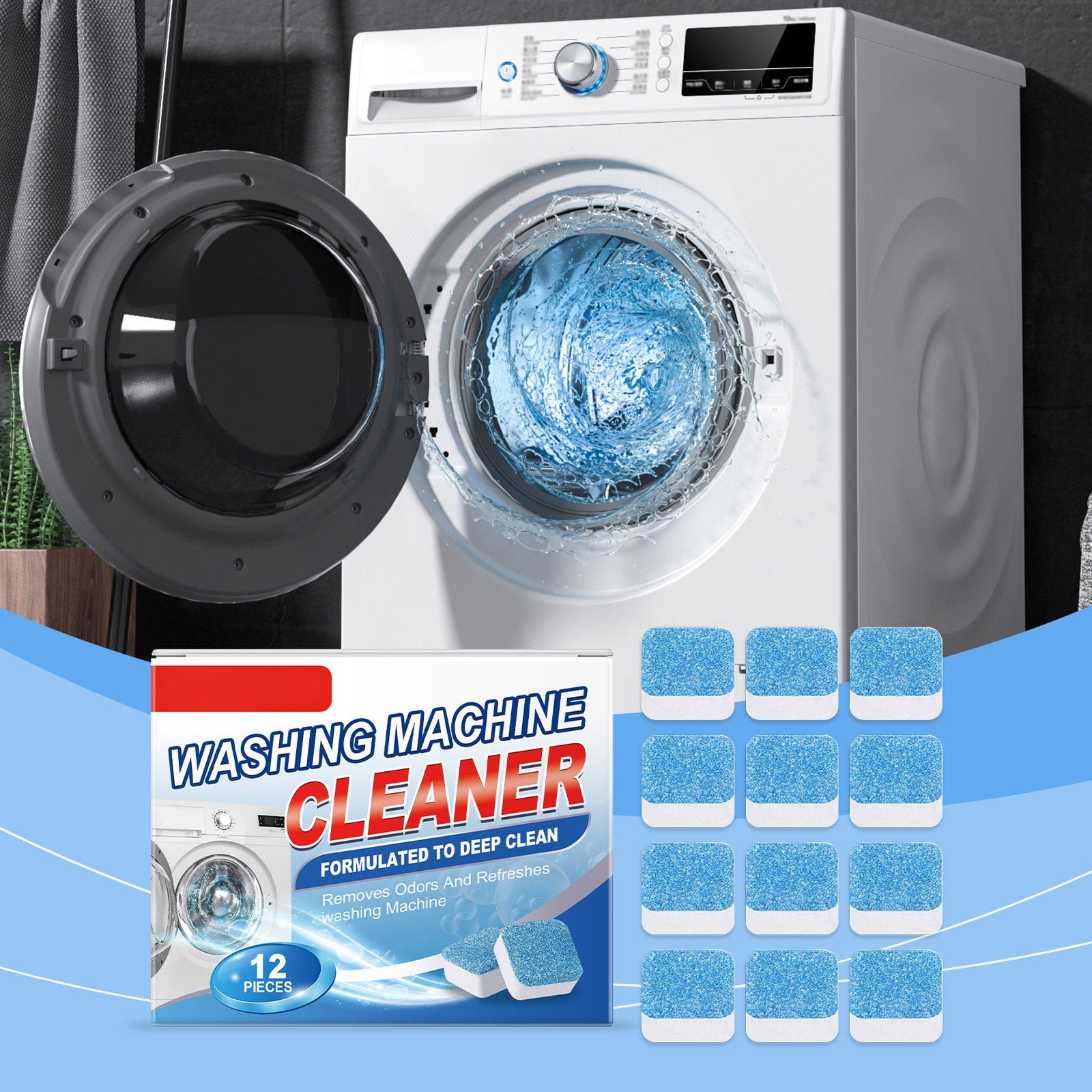 Washing Machine Cleaner Descaler Top Loader Afresh Tablets Washing ...