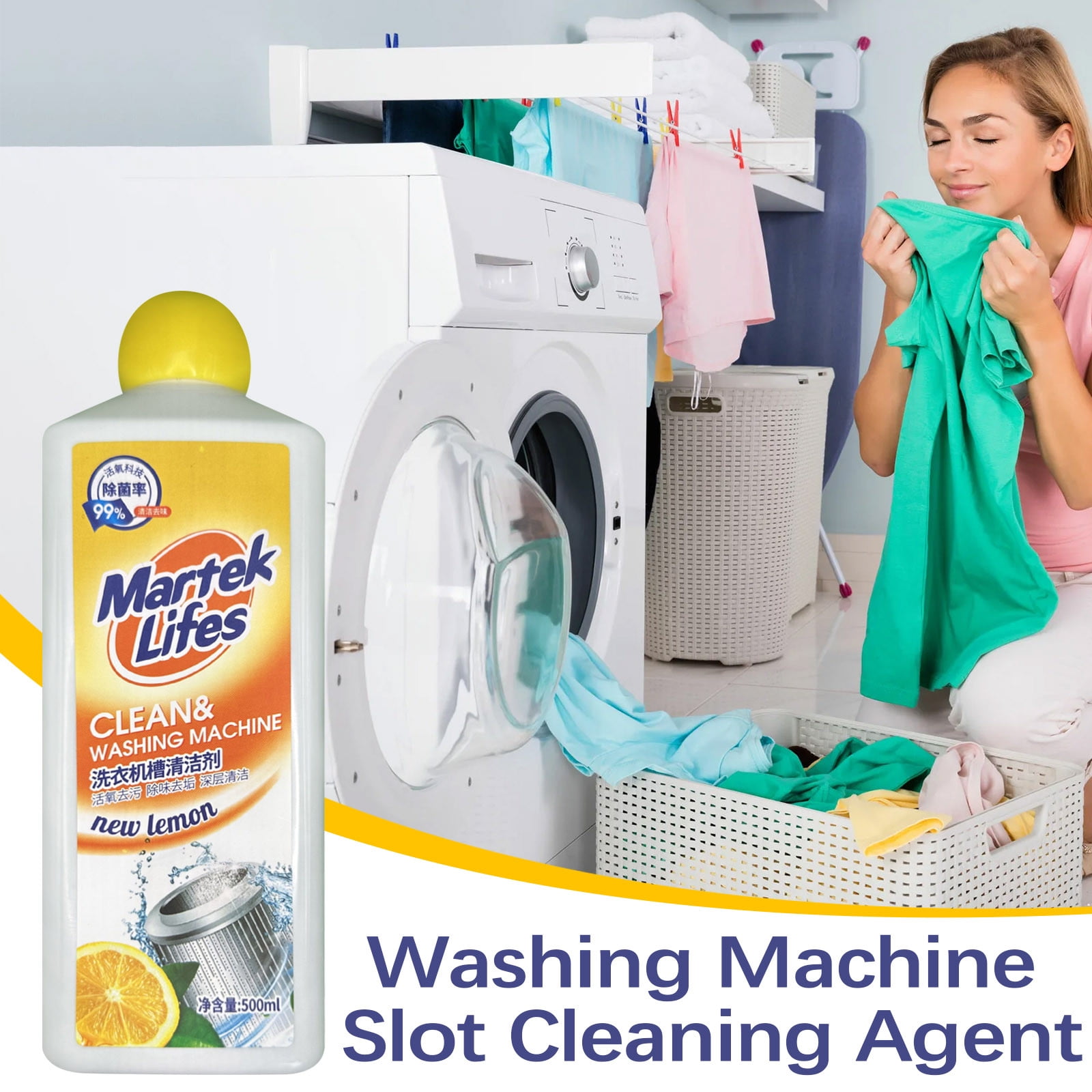 Washing Machine Cleaner for Drum Rubber Seal and Gasket, Deep Descaling ...
