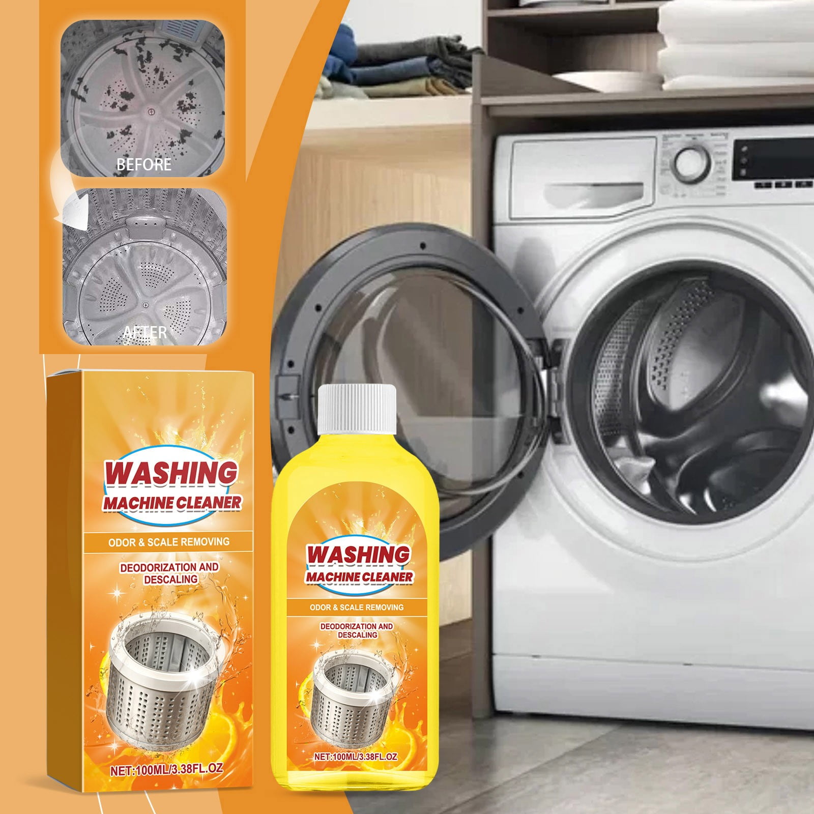 Washing Machine Cleaner Liquid 100ml | Powerful Descaling & Odor ...