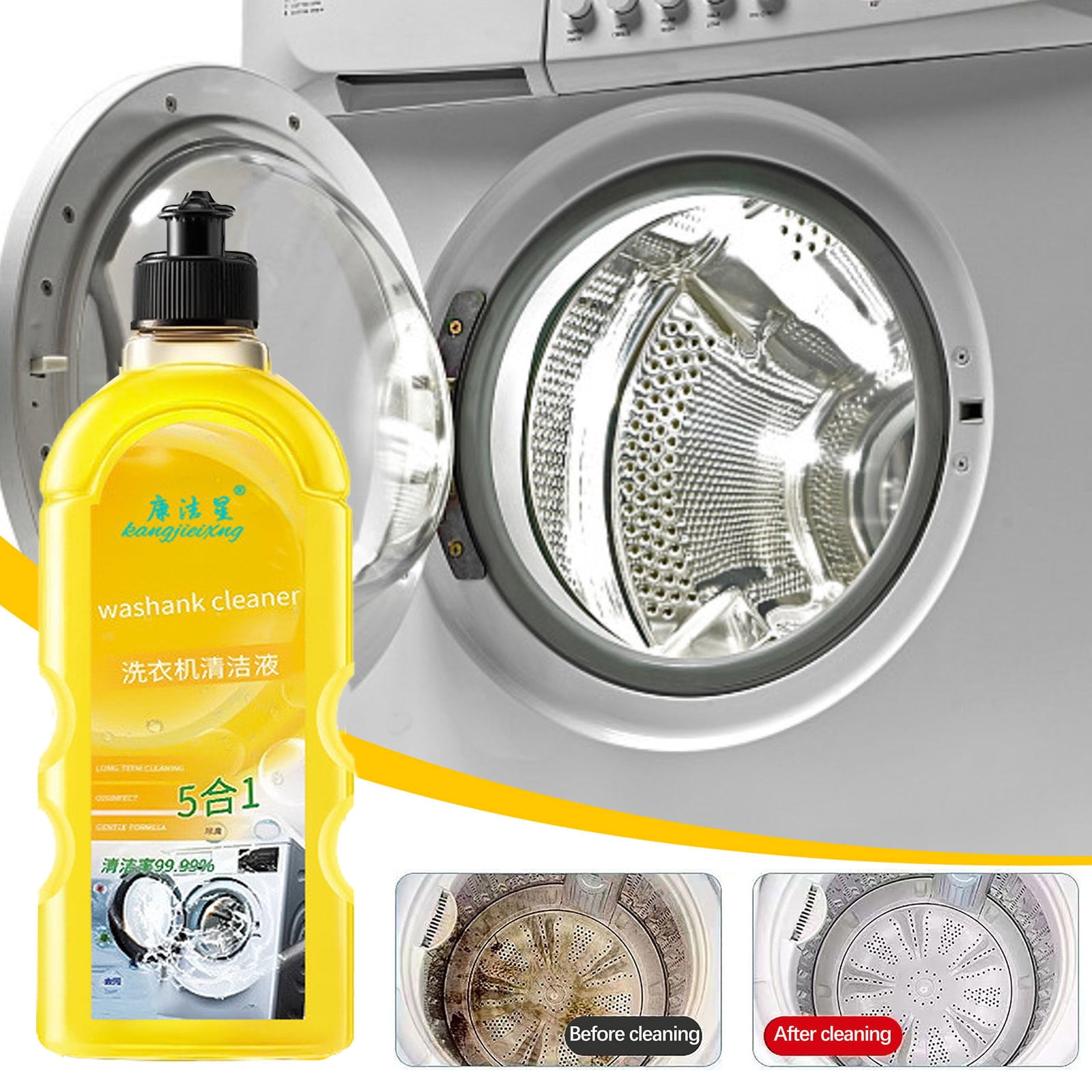 Washing Machine Cleaner Liquid 500ml – Deep Cleaning Detergent for Drum ...