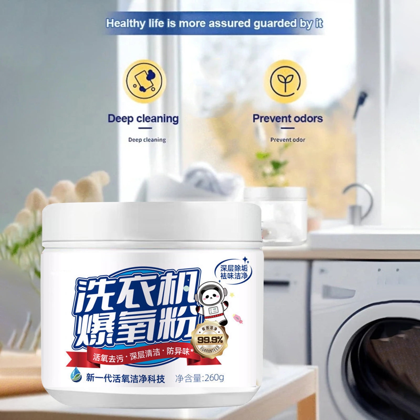 Washing Machine Cleaner Powder Deodorizer, for Deep Descaling, Cleaning ...