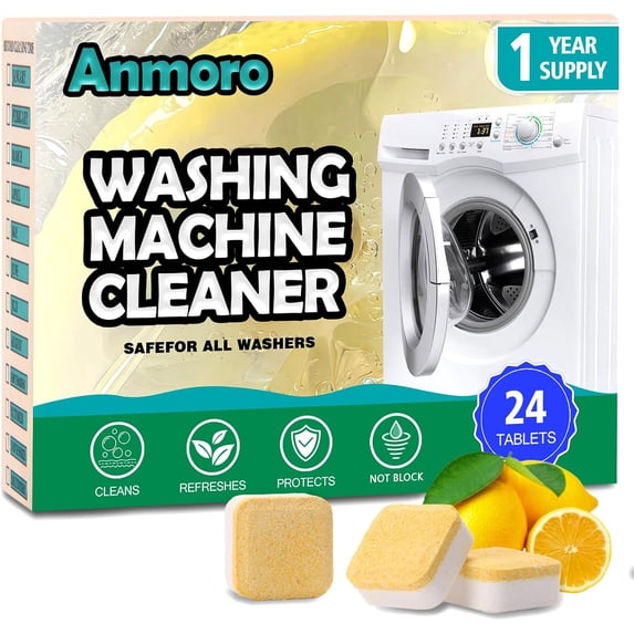Washing Machine Cleaner Tablets,24 Pack Deep Cleaning Tablets for HE ...