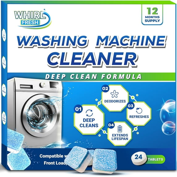 Washing Machine Cleaner Tablets, 24 Pack–Deep Cleaning Tablets for Top ...