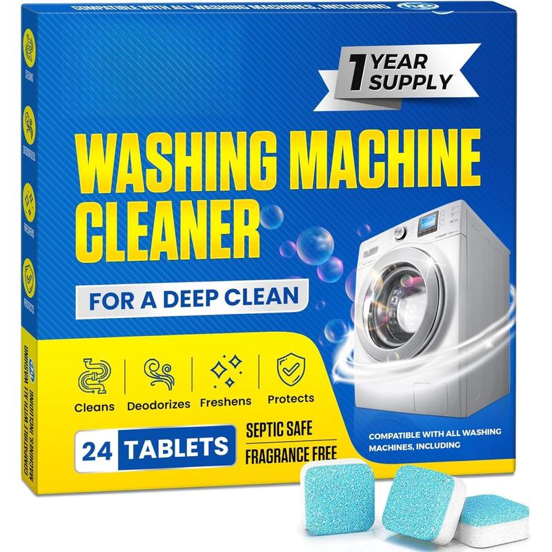 Washing Machine Cleaner Tablets 24 pack Powerful Descaler -Deep ...