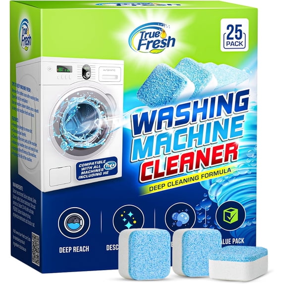 Washing Machine Cleaner Tablets 25-Pack – Deep Cleaning & Descaling for ...