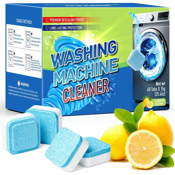 Washing Machine Cleaner Tablets – 48 pack Powerful Descaler – Deep ...