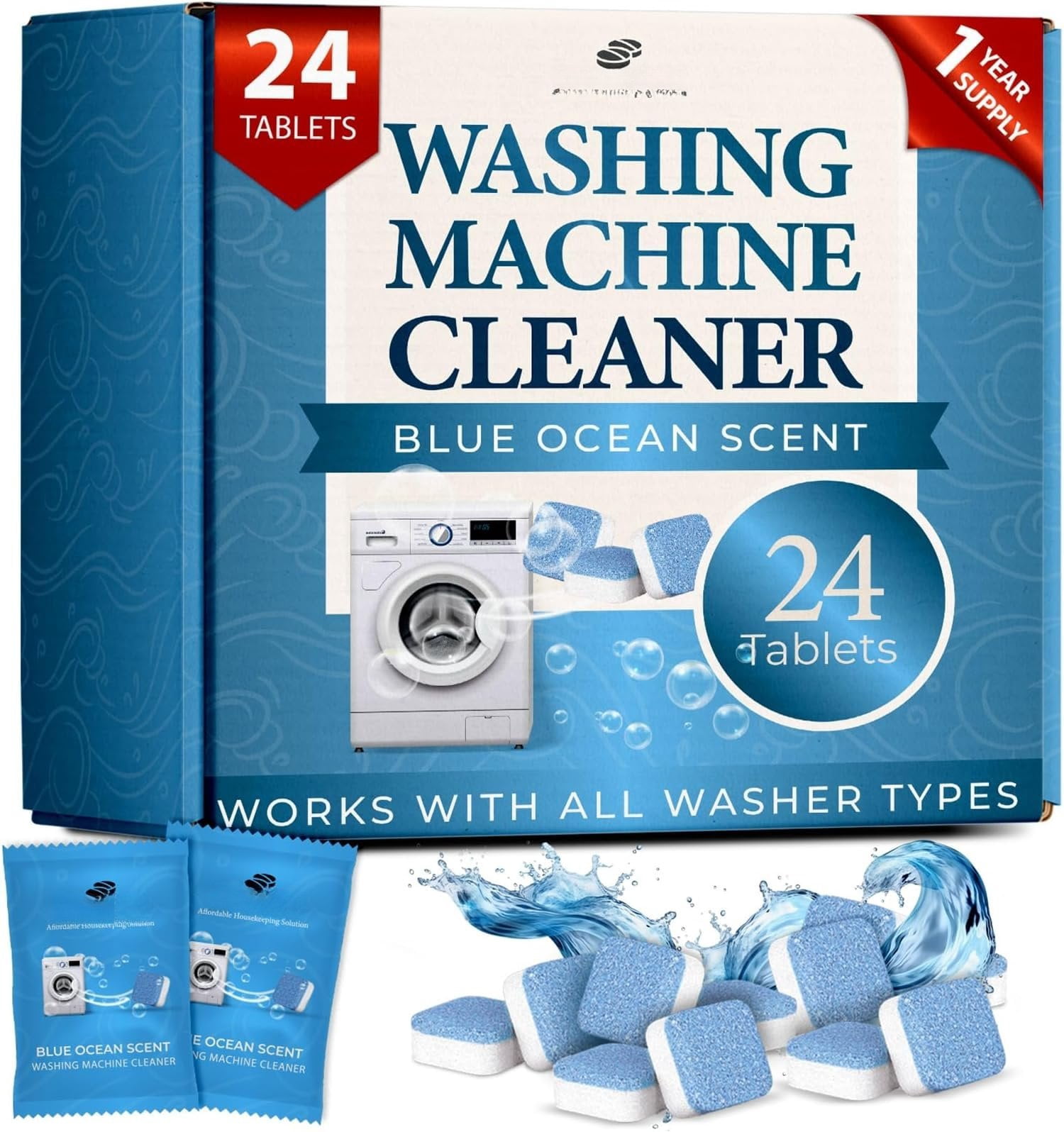 Washing Machine Cleaner Tablets - Deep Clean Washer Descale, Laundry ...