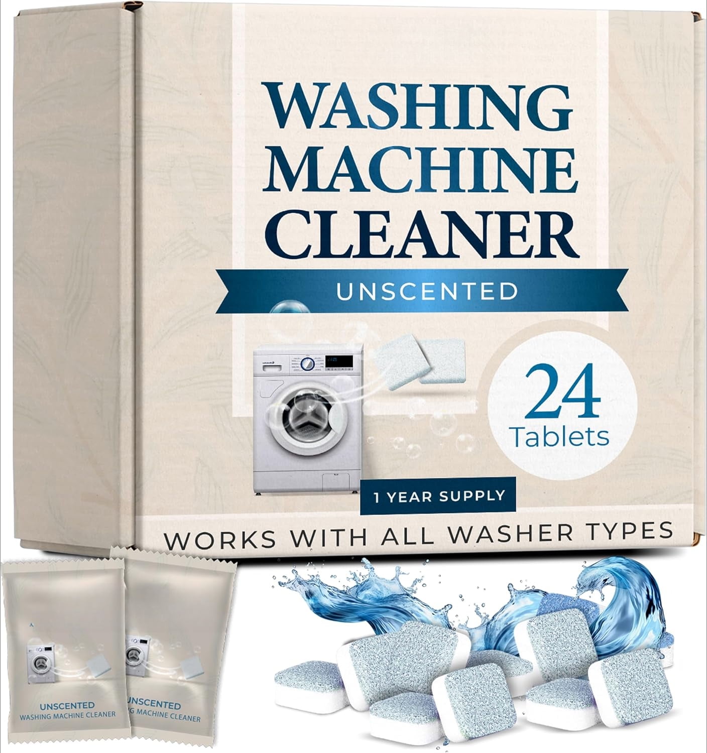 Washing Machine Cleaner Tablets – Deep Clean Washer Descale, Laundry ...