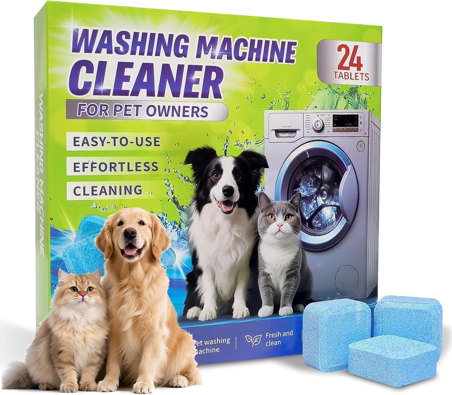 Washing Machine Cleaner Tablets - Deep Cleans & Descaler for Front Load ...