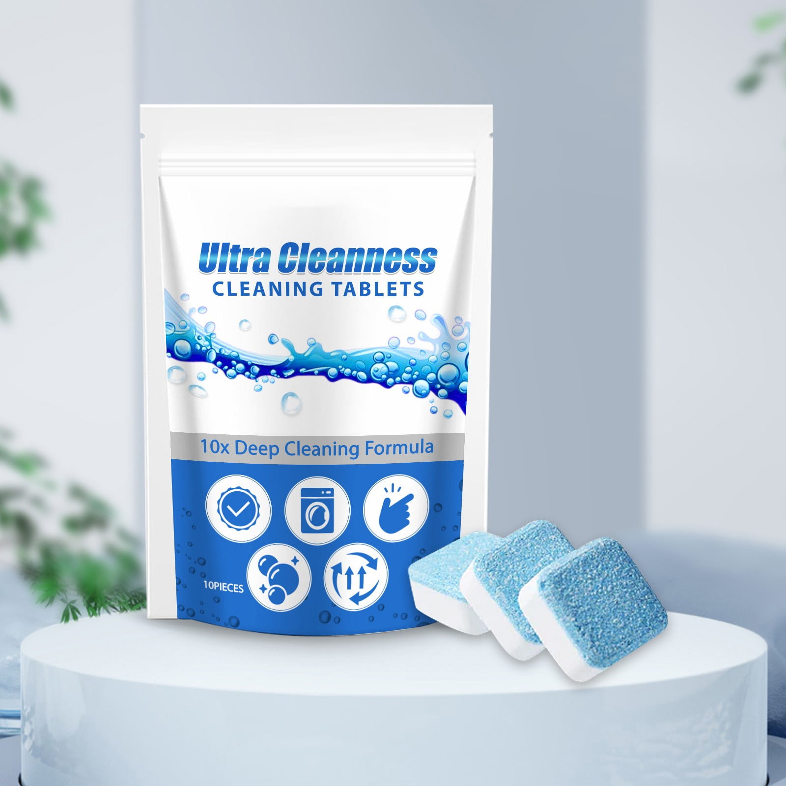 Washing Machine Cleaner Tablets - Effervescent Deodorizing Cleaner for ...