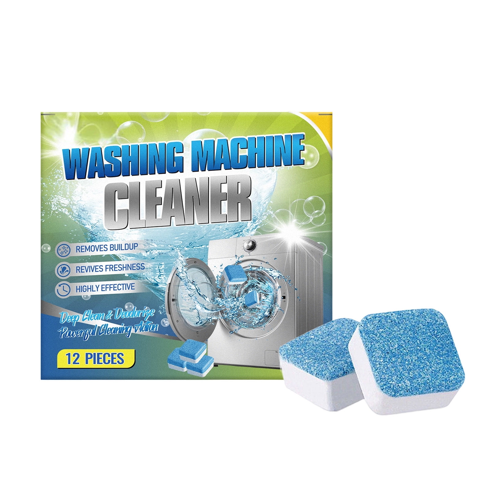 Washing Machine Cleaner Tablets Effervescent Descale Decontaminate 12 ...