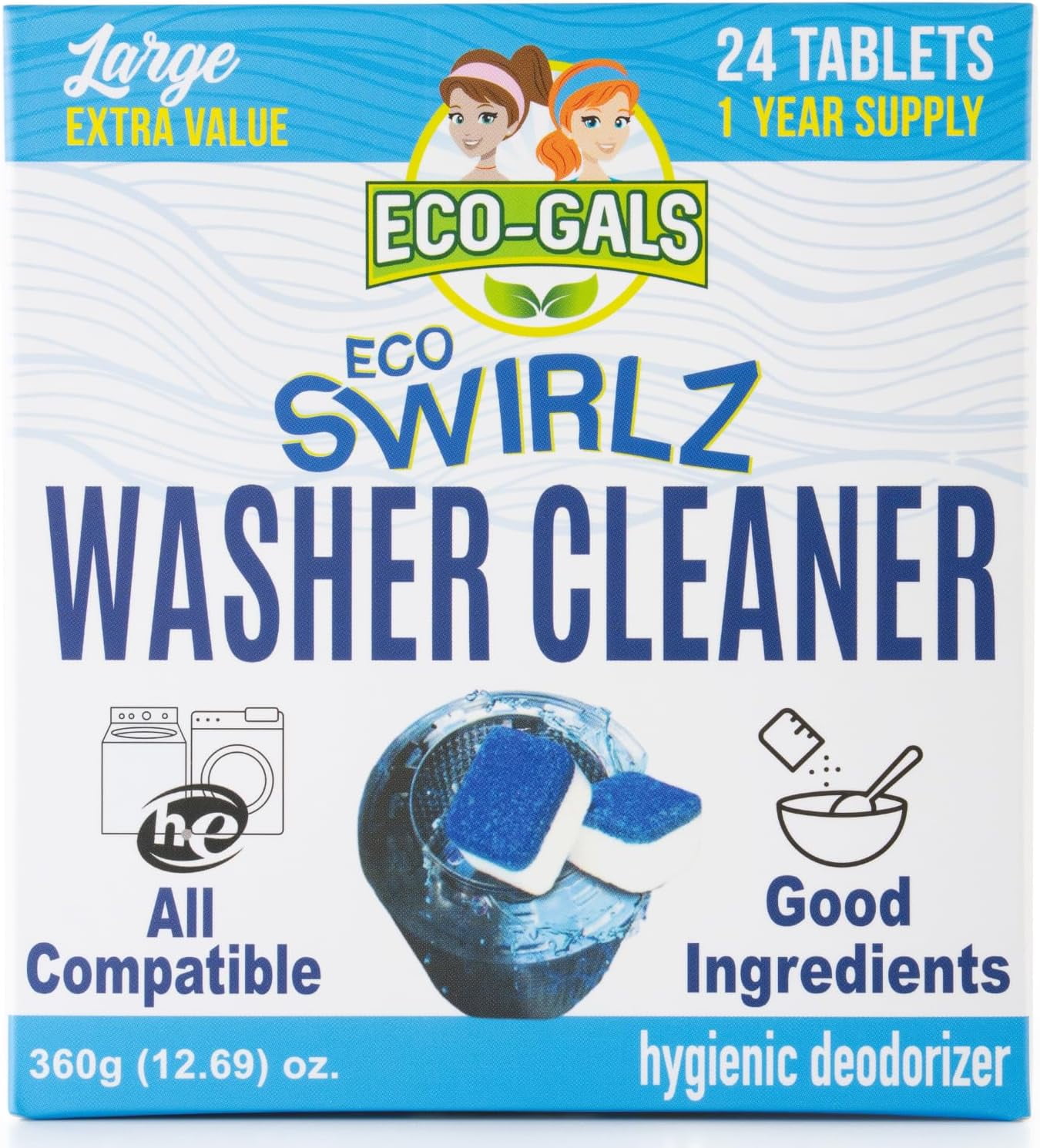 Washing Machine Cleaner Tablets For Front & Top Load Washers Including ...