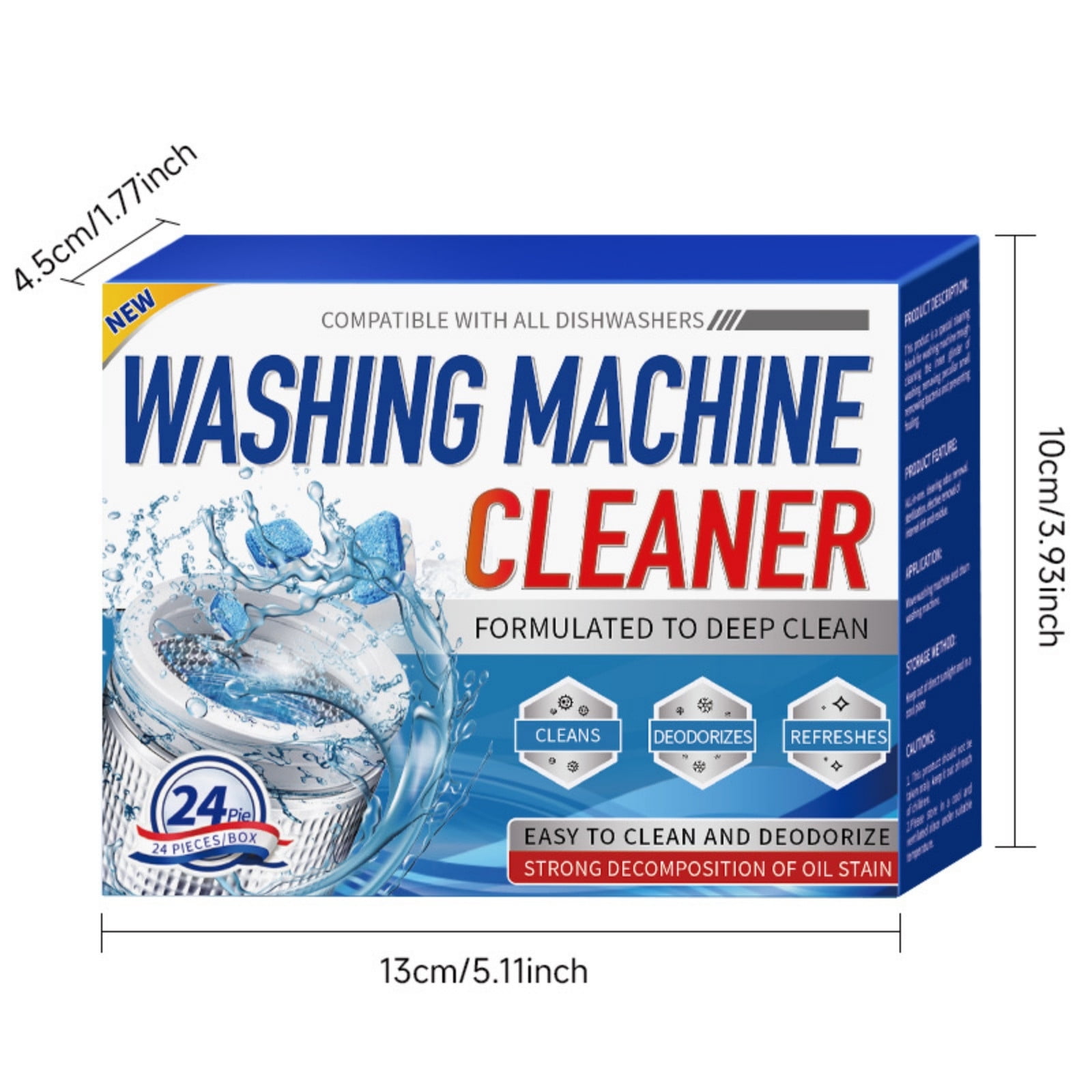 Washing Machine Cleaner Tablets Powerful Descaler -Deep Cleaning for ...