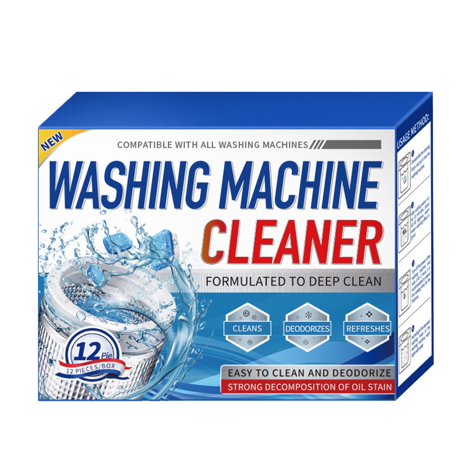 Washing Machine Cleaning Effervescent Tablets, Powerful Dirt Removal ...
