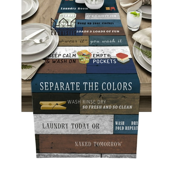 Washing Machine Clothes Color Table Runner ration Home r Dinner Table ...