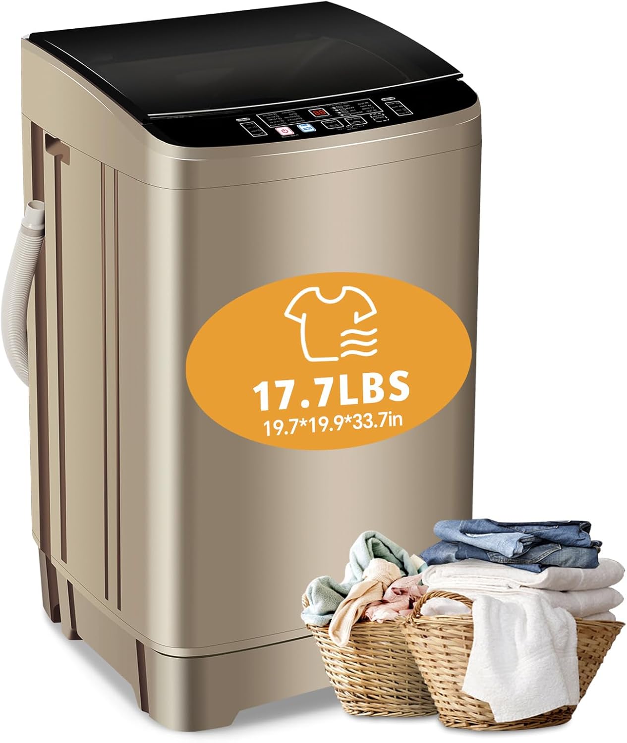 Washing Machine Clothes Washer Machine, 17.7lb /1.25cu.ft Washer Dryer ...