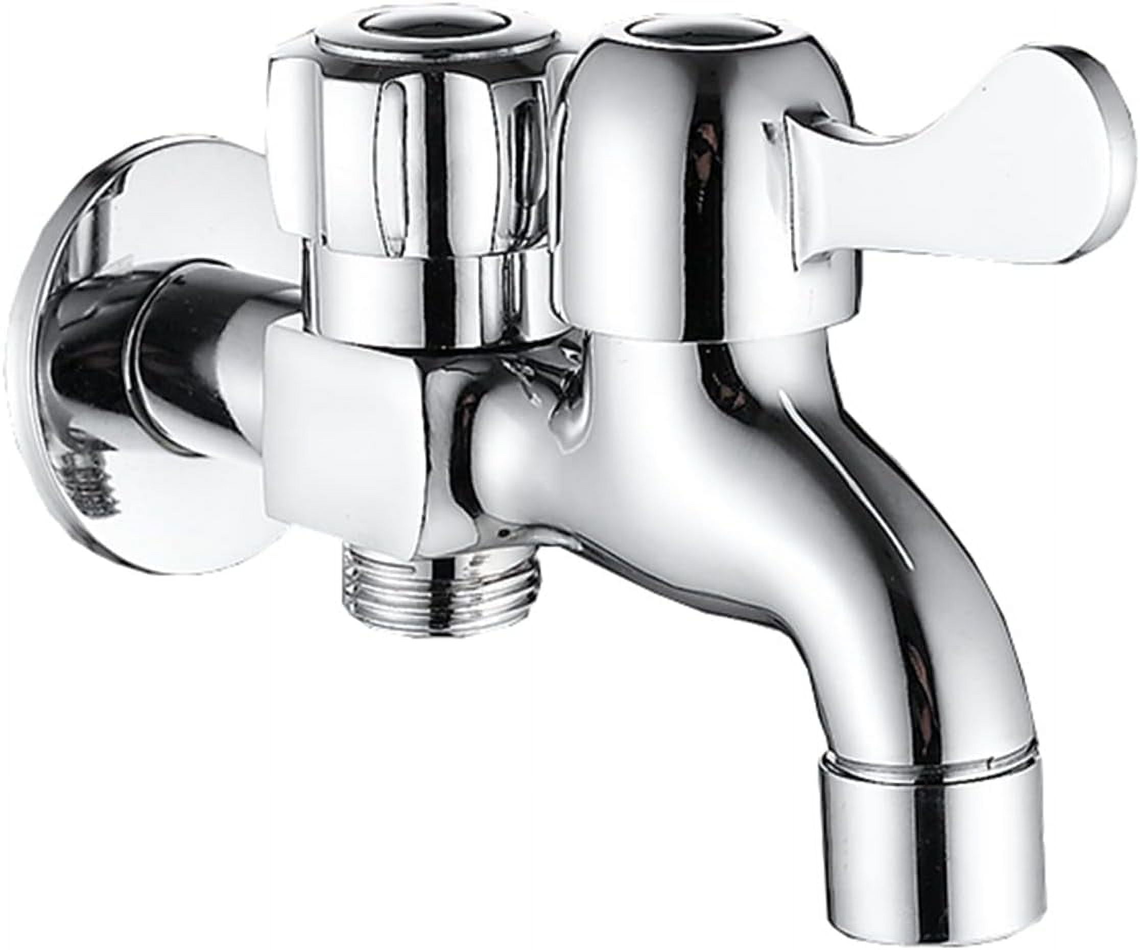 Washing Machine Cold Water Mixture Faucet Double spout Brass Laundry ...