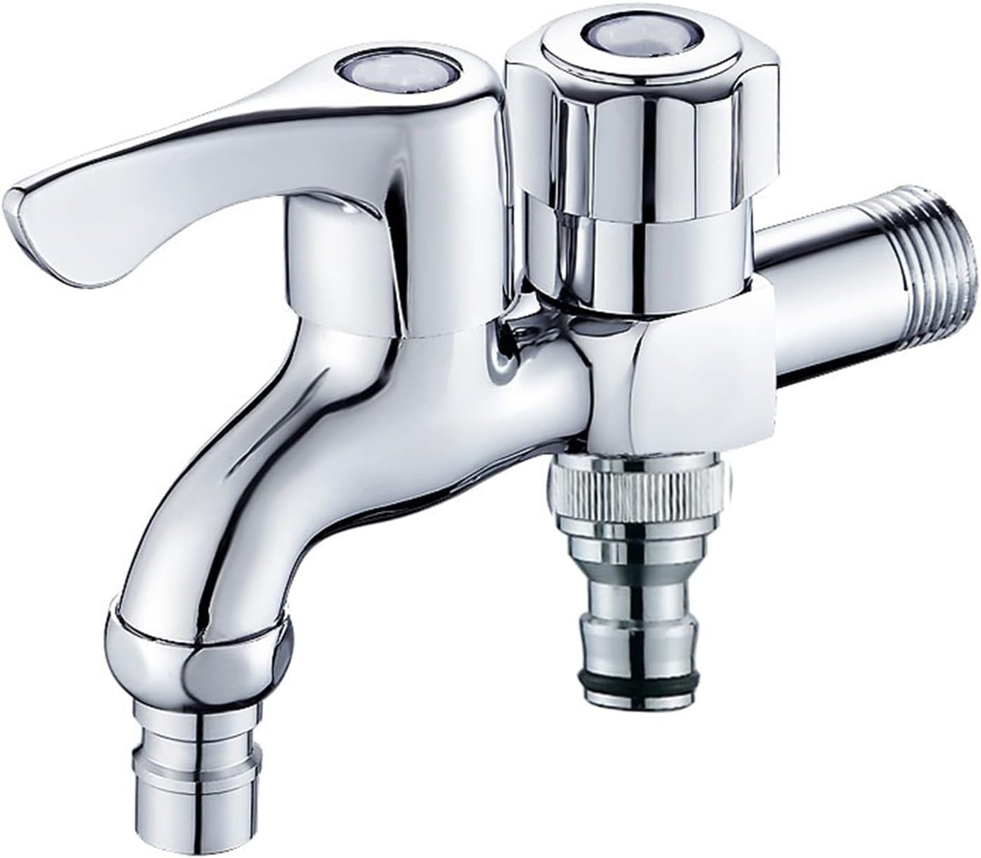 Washing Machine Cold Water Mixture Faucet Double spout Brass Laundry ...