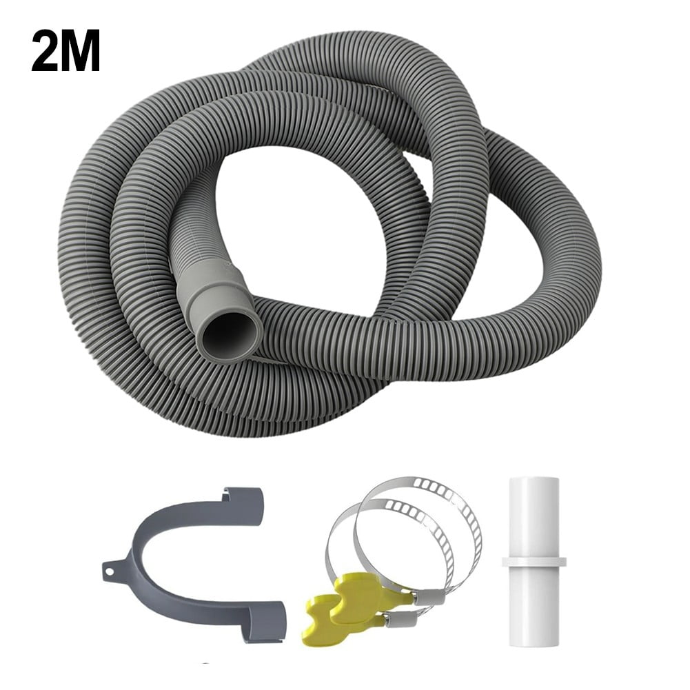 Washing Machine Dishwasher Drain Hose Flexible Grey Pp Water Filter ...