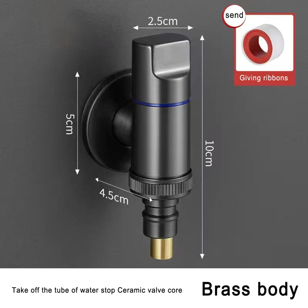 Washing Machine Faucet Stainless Steel Water Stop Quick Opening Angle ...
