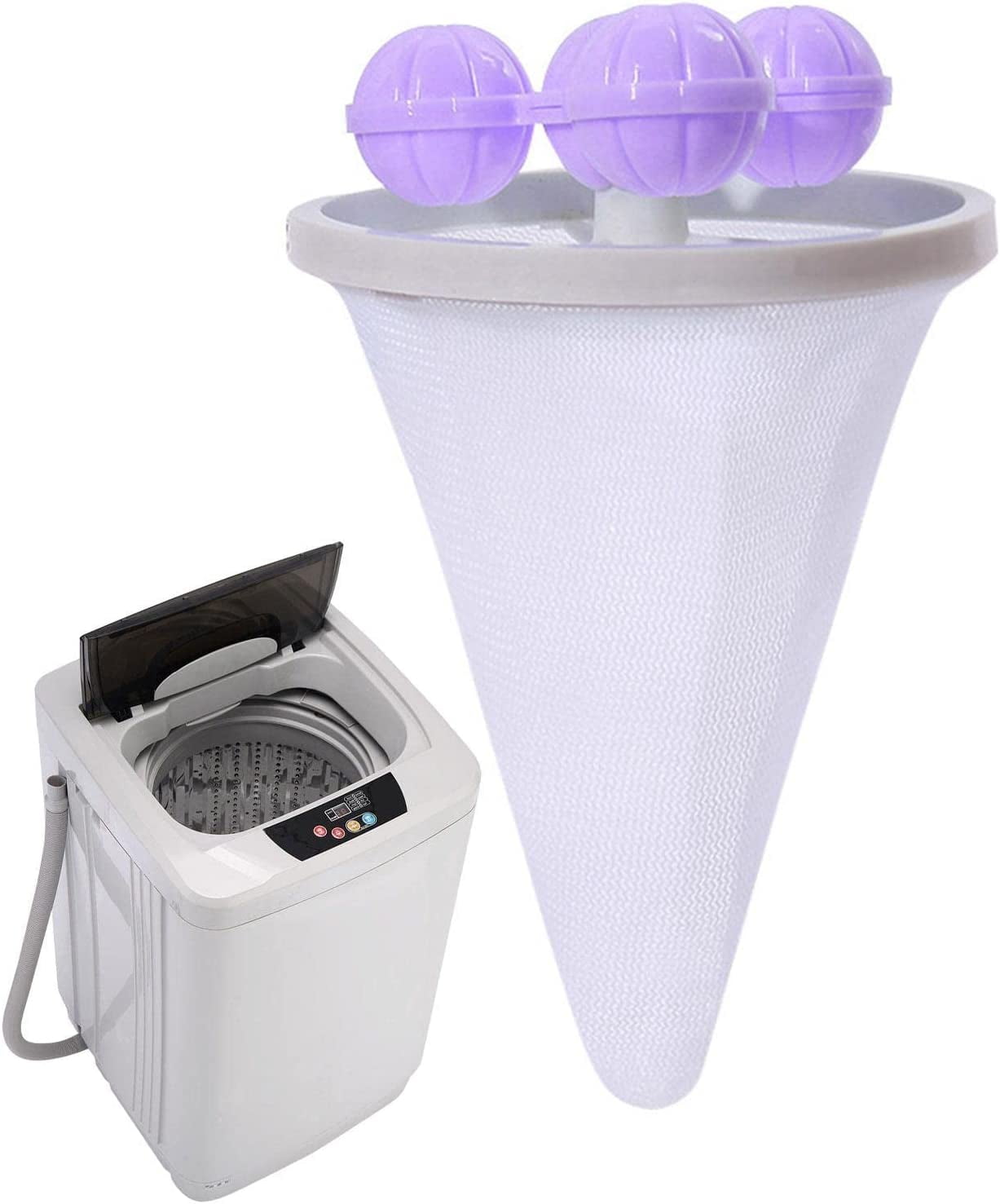 Washing Machine Hair Filter Mesh Bags - Pet Hair Remover for Laundry ...