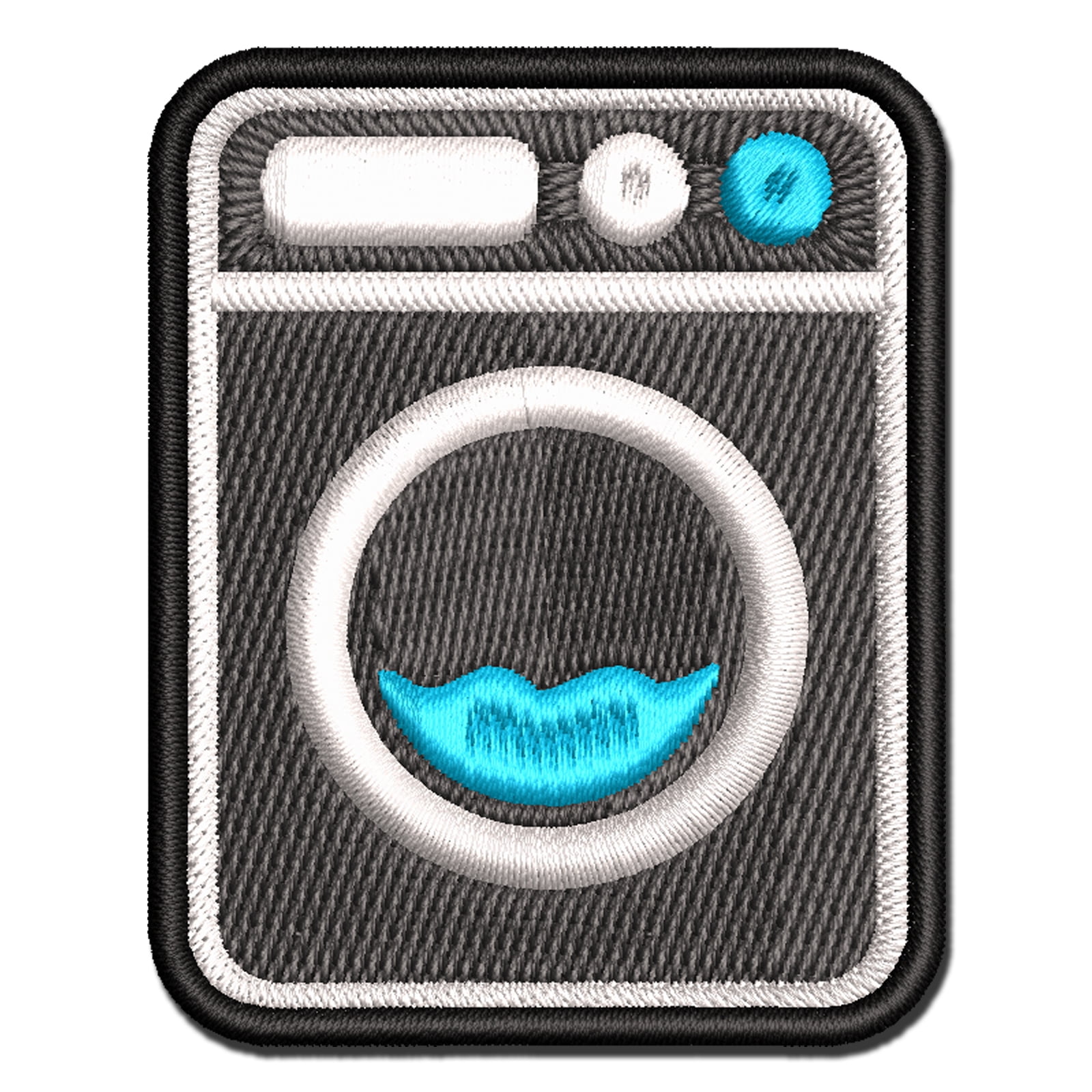 Washing Machine Laundry Applique Multi-Color Embroidered Hook & Loop ...