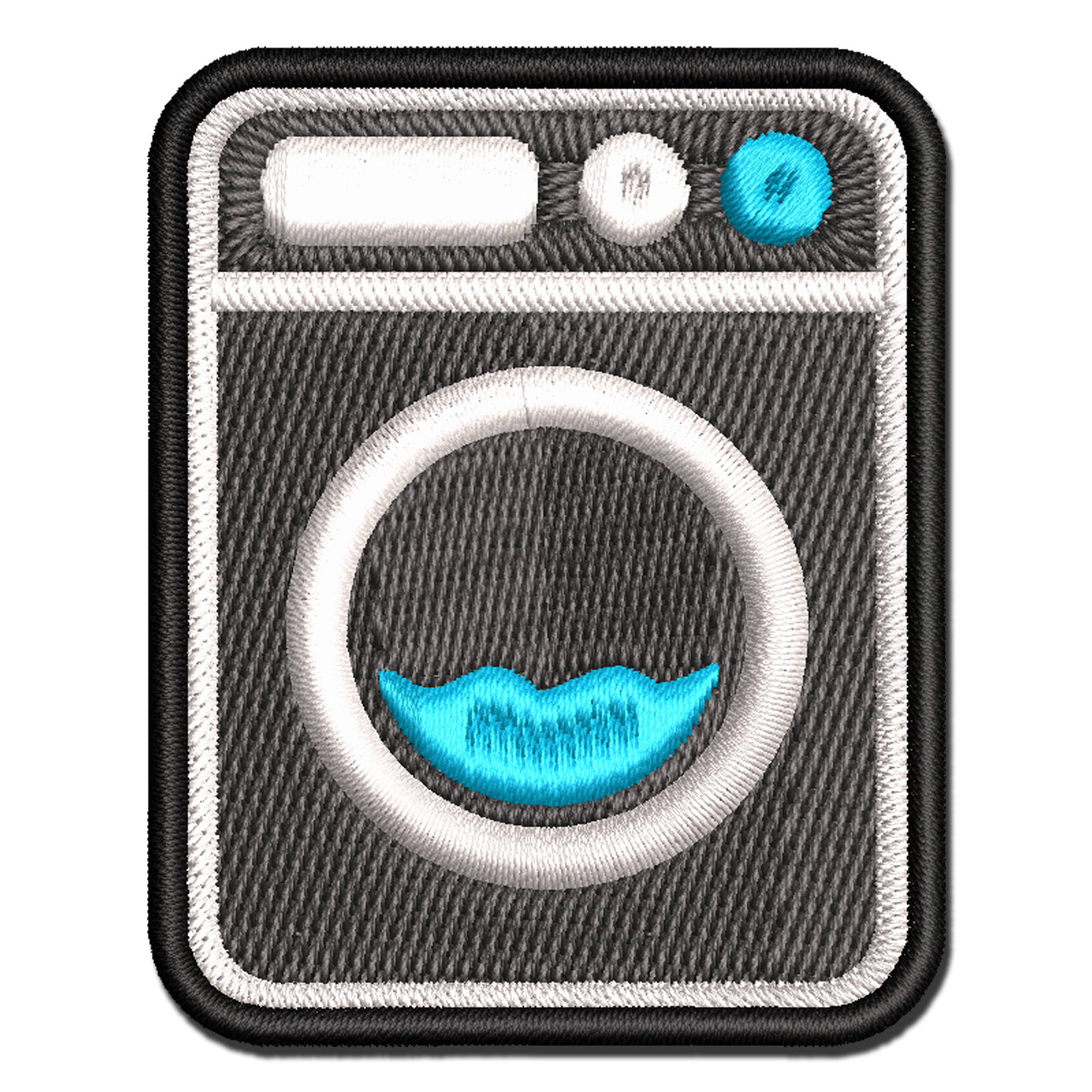 Washing Machine Laundry Applique Multi-Color Embroidered Iron-On Patch ...