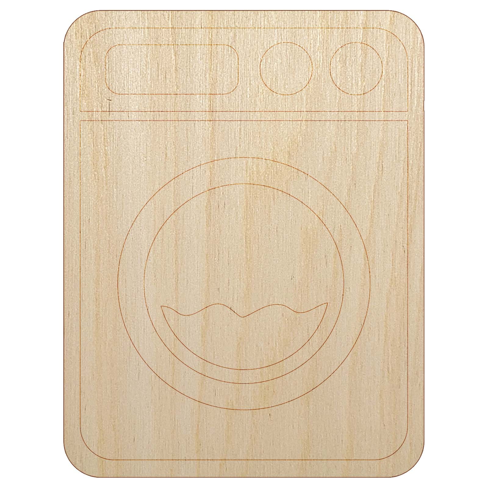 Washing Machine Laundry Wood Shape Unfinished Piece Cutout Craft DIY ...