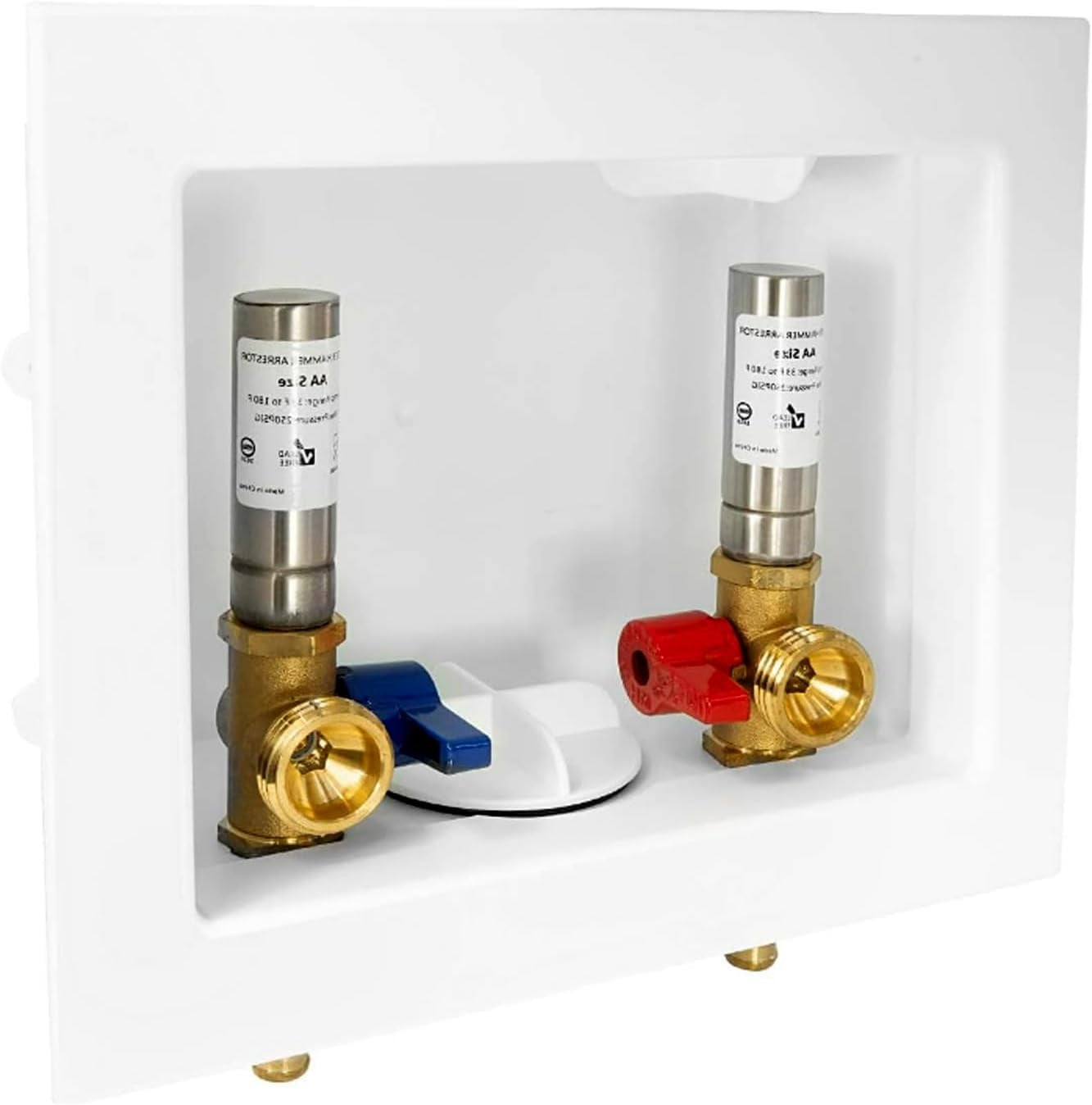 Washing Machine Outlet Box with Water Hammer Arrestor,1/2 Inch PEX ...