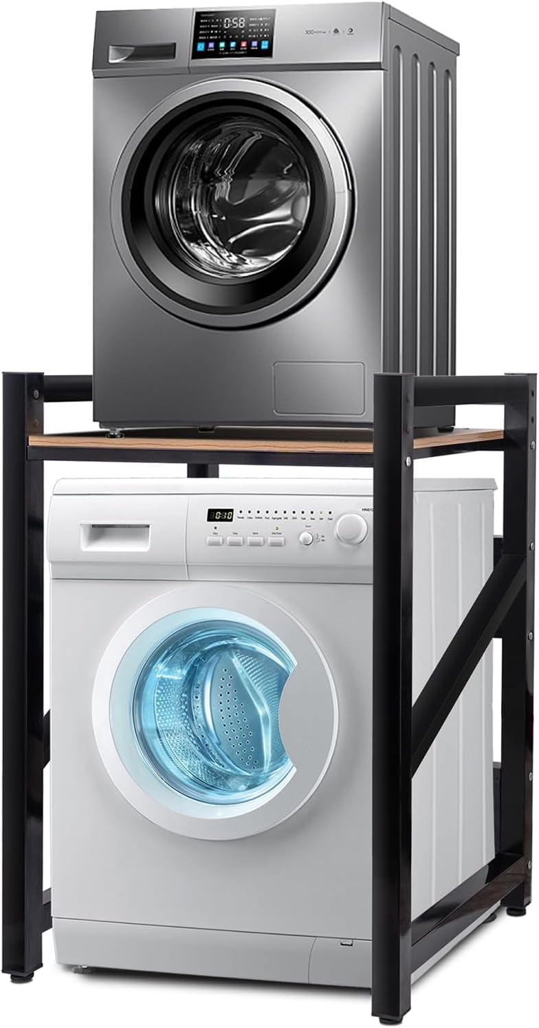 Washing Machine Storage Rack Height Adjustable Washer Dryer Stacking ...