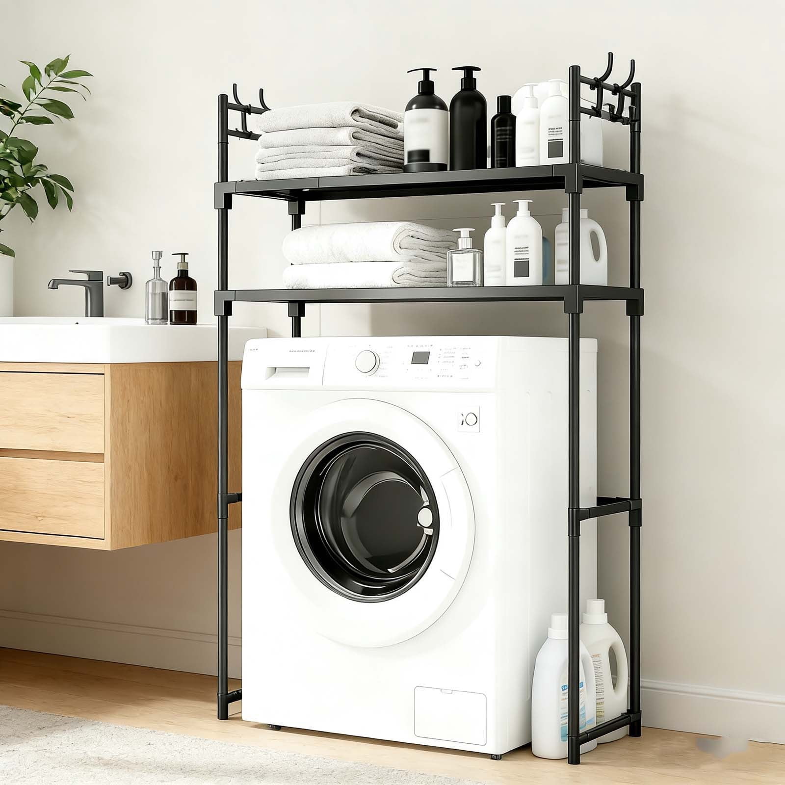 Washing Machine Storage Unit & Over Toilet Storage Unit, Adjustable ...
