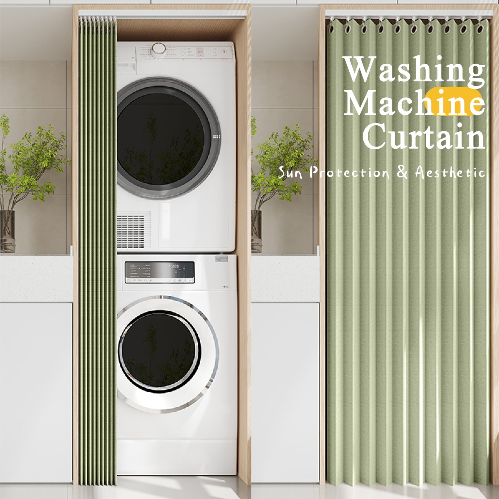 Washing Machine Sunscreen Curtains Sink Waterproof Cloth Cabinet Shade ...