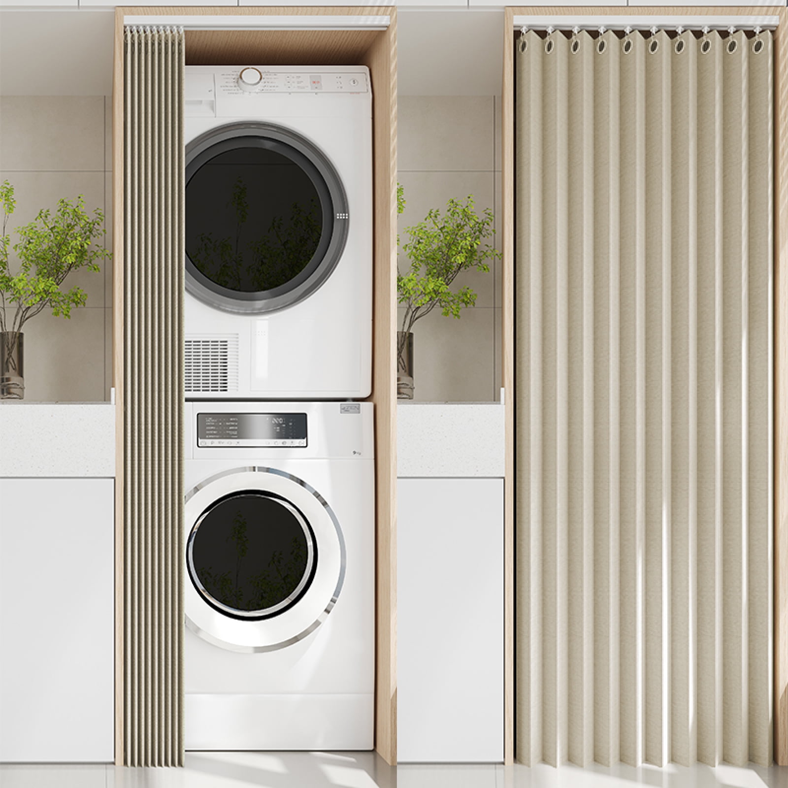 Washing Machine Sunscreen Curtains Sink Waterproof Cloth Cabinet Shade ...