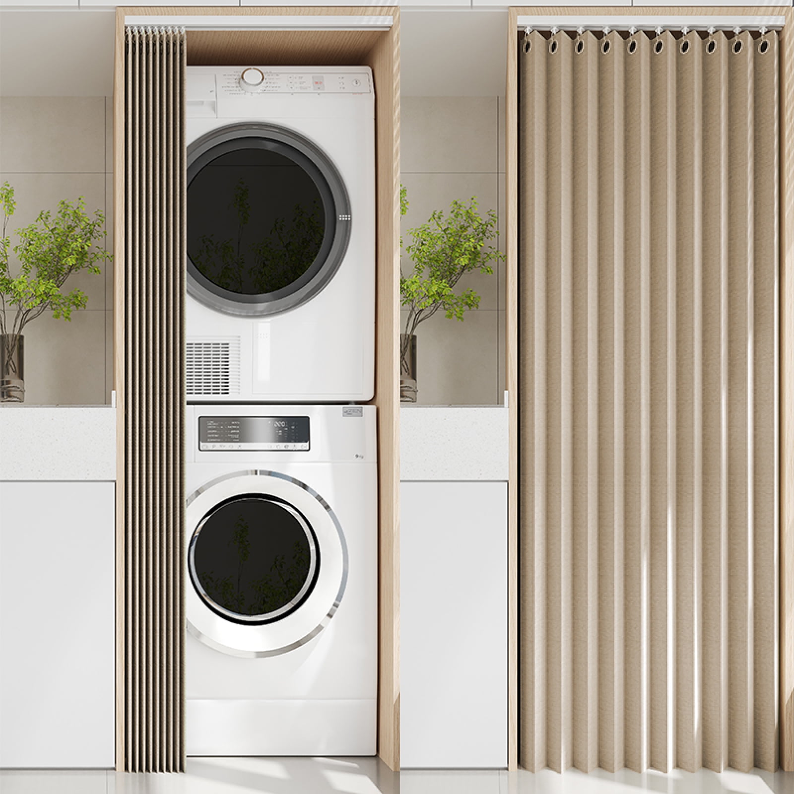 Washing Machine Sunscreen Curtains Sink Waterproof Cloth Cabinet Shade ...