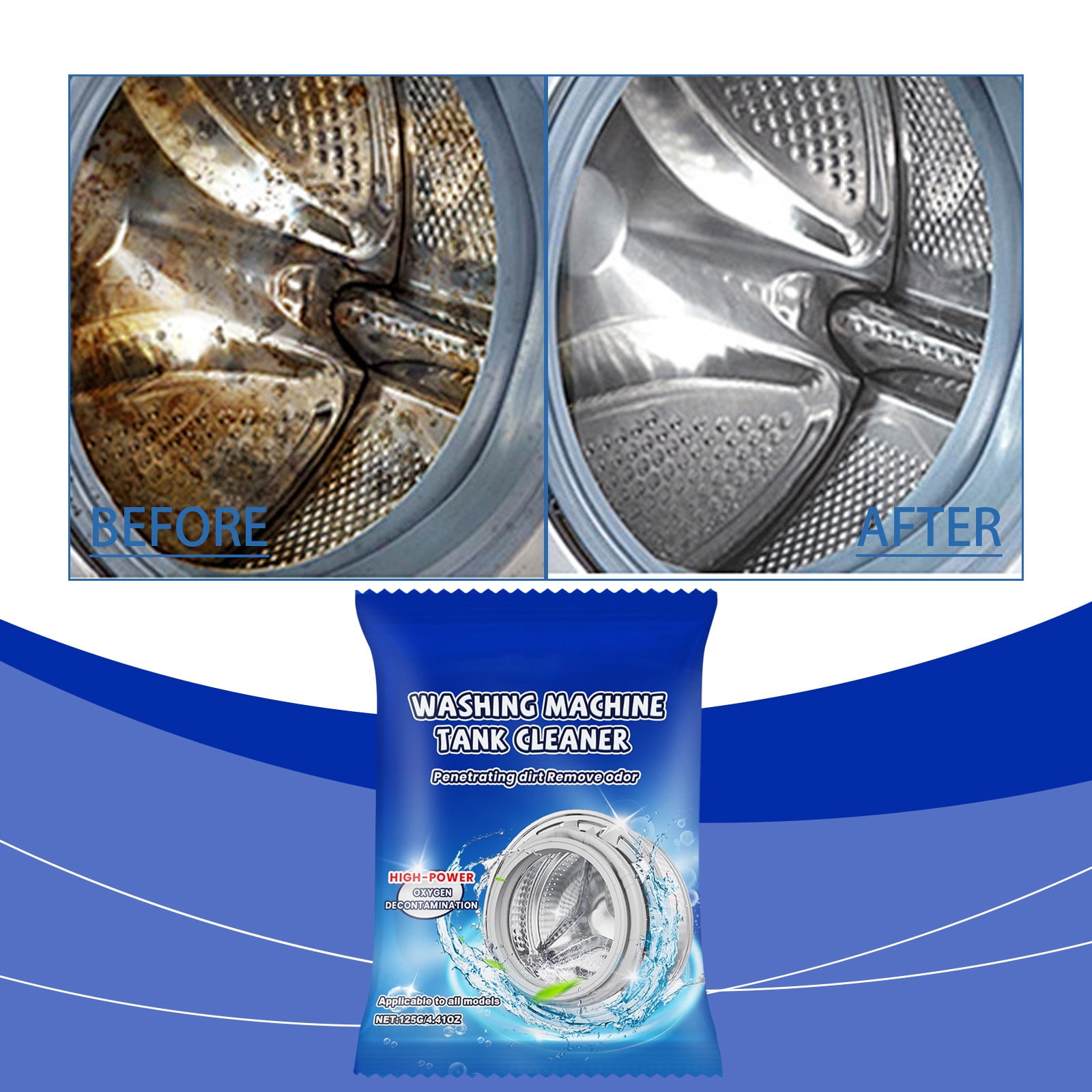 Washing Machine Tank Cleaner - Washer Machine Cleaner Powder for Front ...