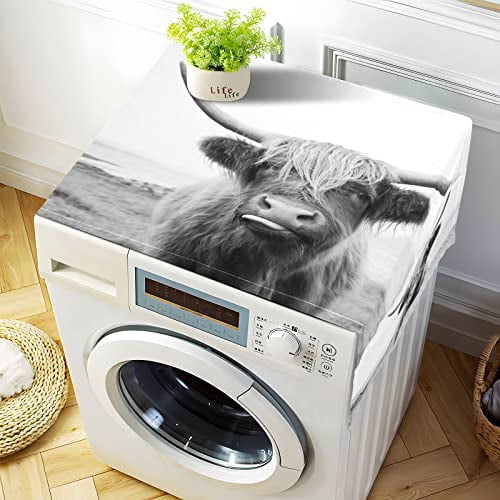 Washing Machine Top Cover Scottish Highland Cow Washer Dryer Dustproof ...