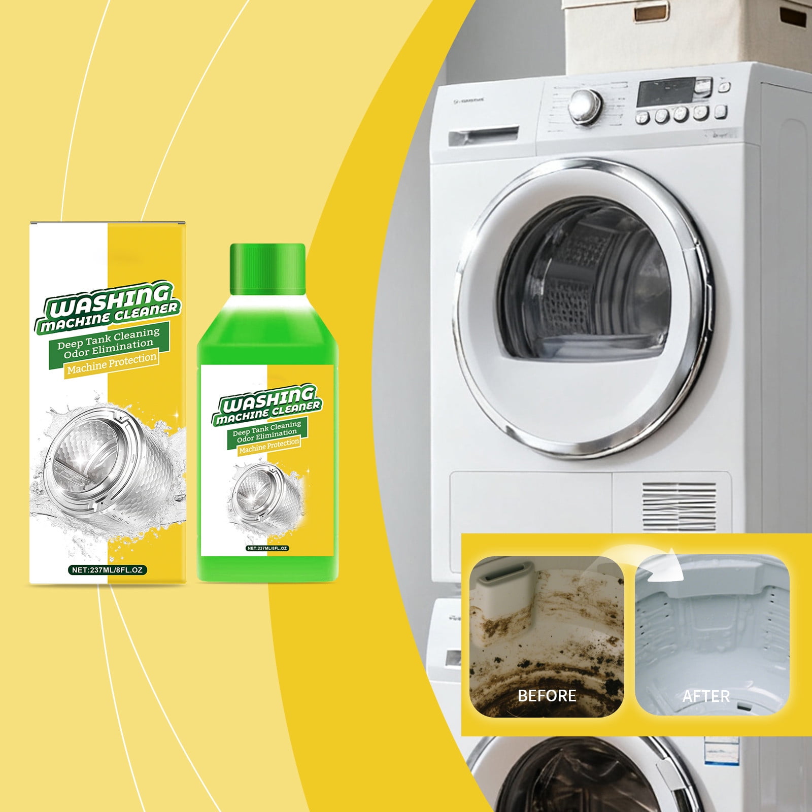 Washing Machine Tub Cleaner Deep Cleaning Liquid Removes Odor and ...