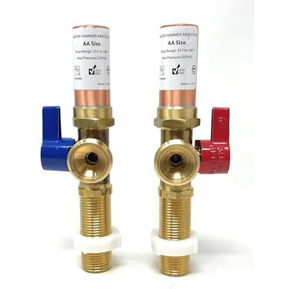 Washing Machine Valve, Brass 1/2" Inlet x 3/4" MHT Outlet, Quarter Turn ...