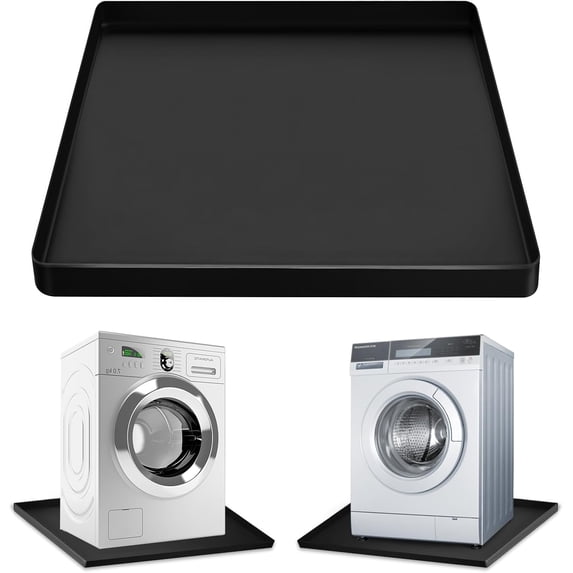 Washing Machine Washer Drain Pan Silicone Mat, Large Non-Slip Leak ...