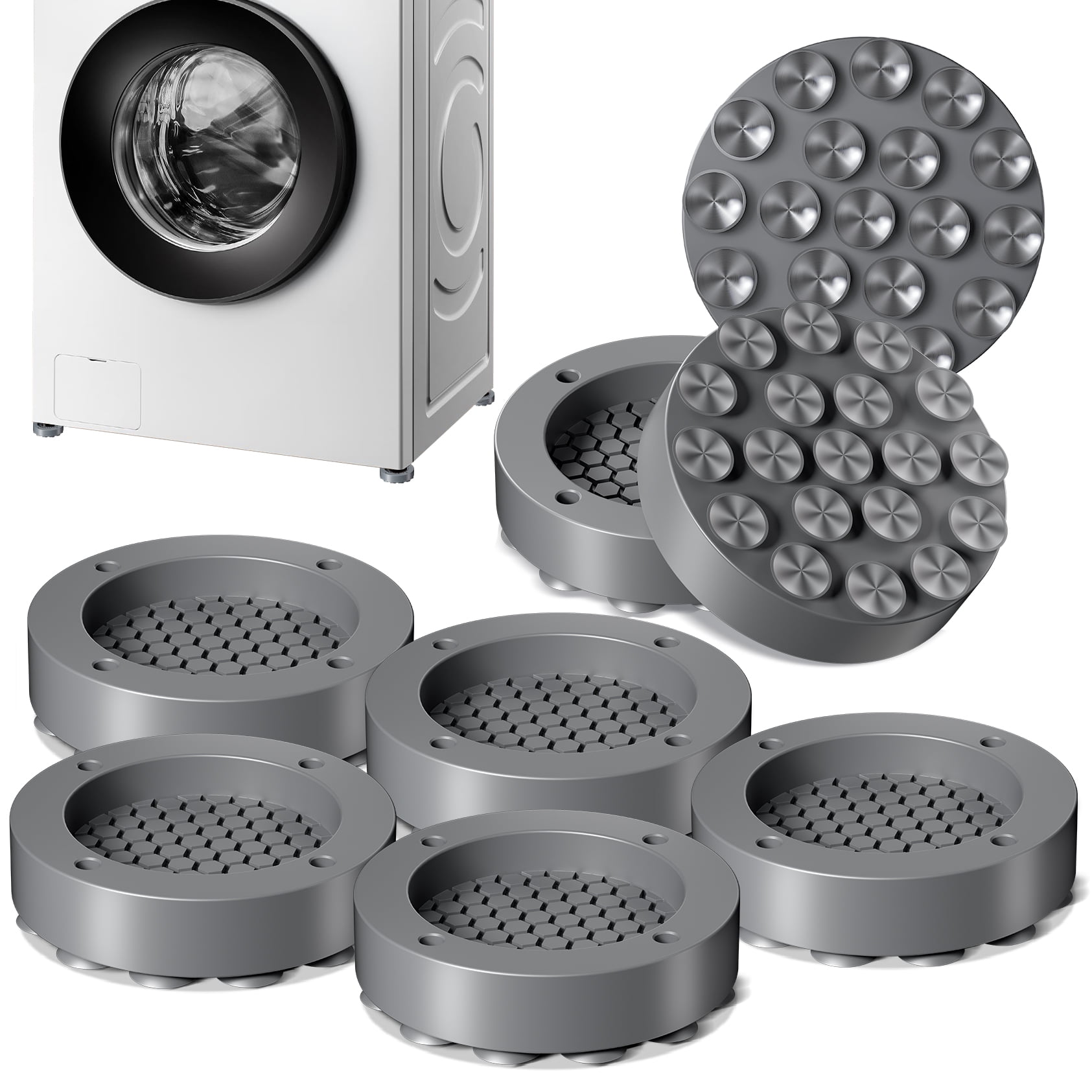 Washing Machine and Dryer Anti-Vibration Pads - Set of 8 Shock Absorber ...