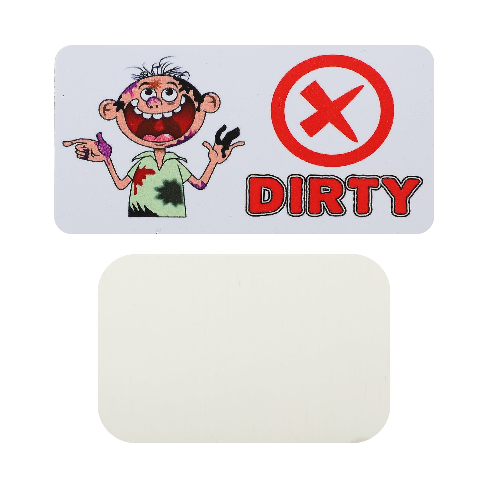 Washing Magnets Dishwasher Cleaning Label Dirty Sign Cartoon - Walmart.com