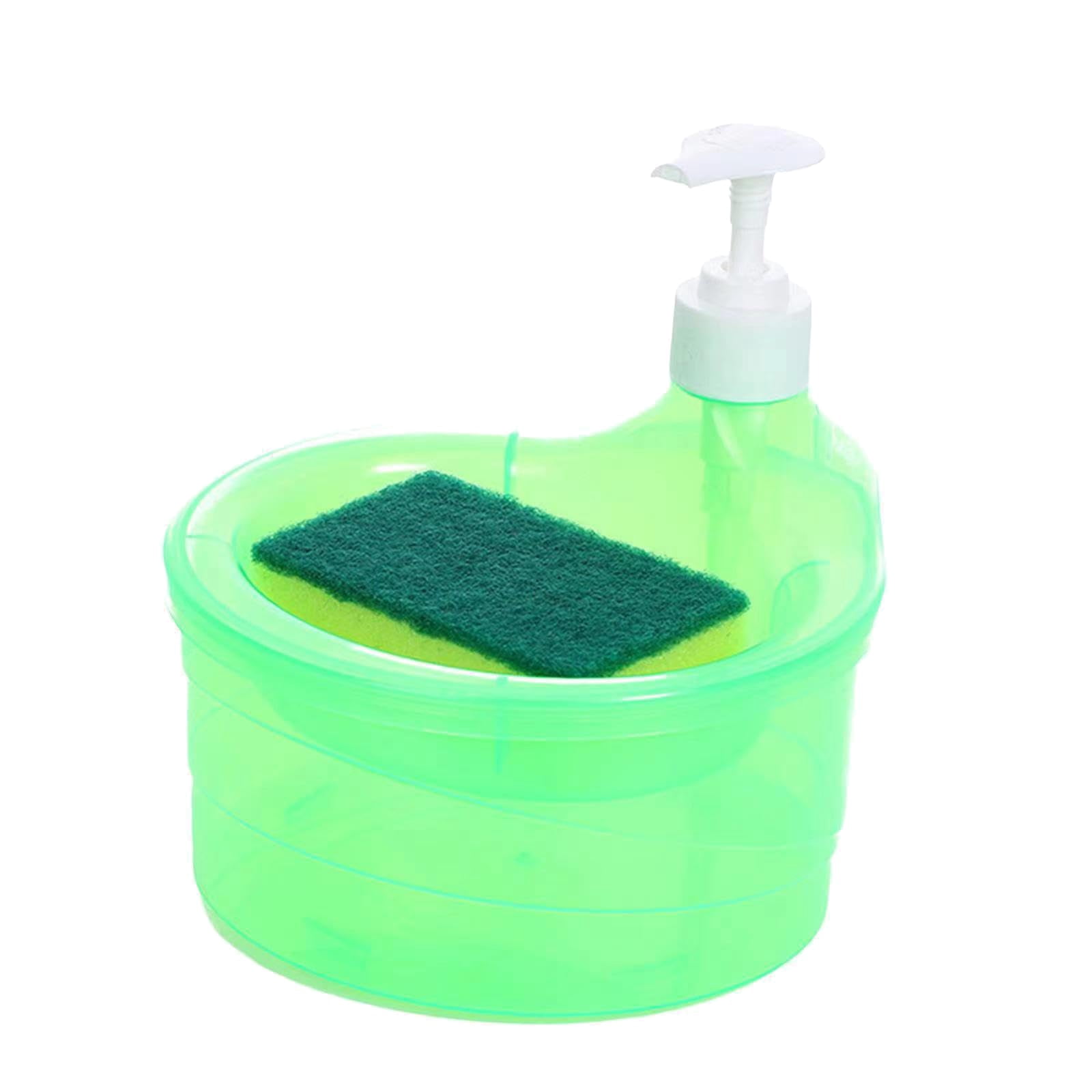 Washing Soap Dispenser Bowl, 2 in 1 Soap Dispenser with Sponge, Dish ...