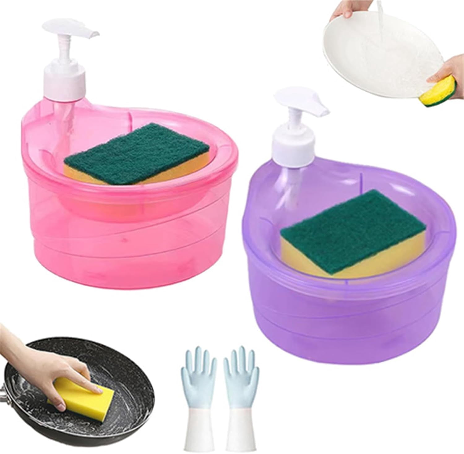 Washing Soap Dispenser Bowl, Dish Soap Dispenser Bowl for Kitchen ...