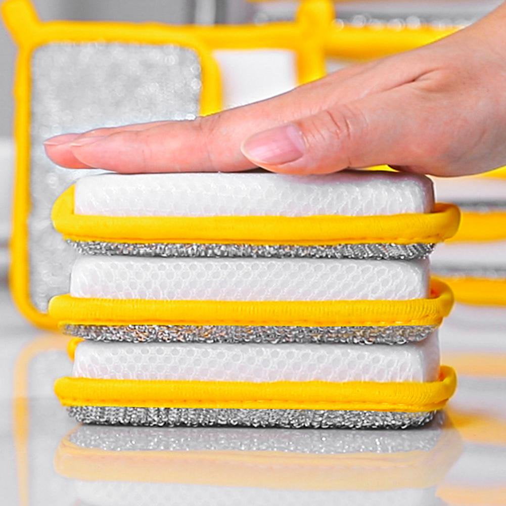 Washing up Sponge, Upgrade Double Sided Sponge Kitchen Dishcloth ...