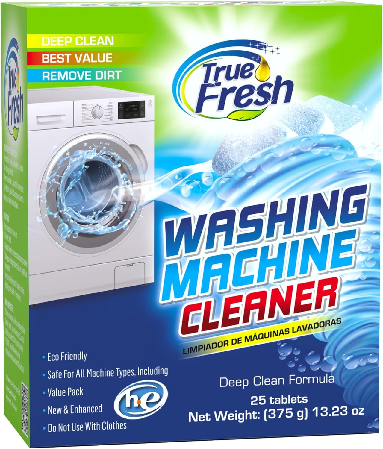 Washing machine cleaning tablets - 25 pieces per pack, suitable for ...