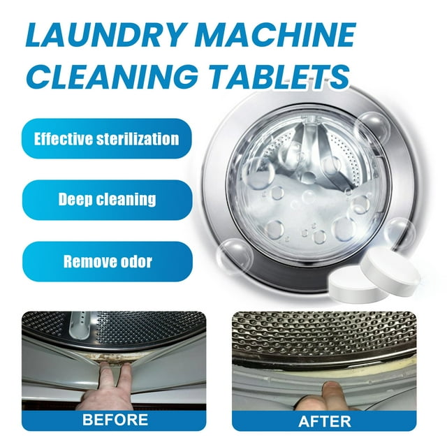 Washing machine cleaning tablets -50 pieces - All-in-One Effervescent ...