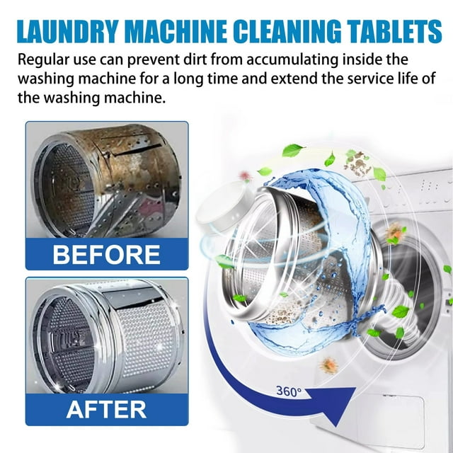 Washing machine cleaning tablets - 50 pieces - versatile foaming powder ...