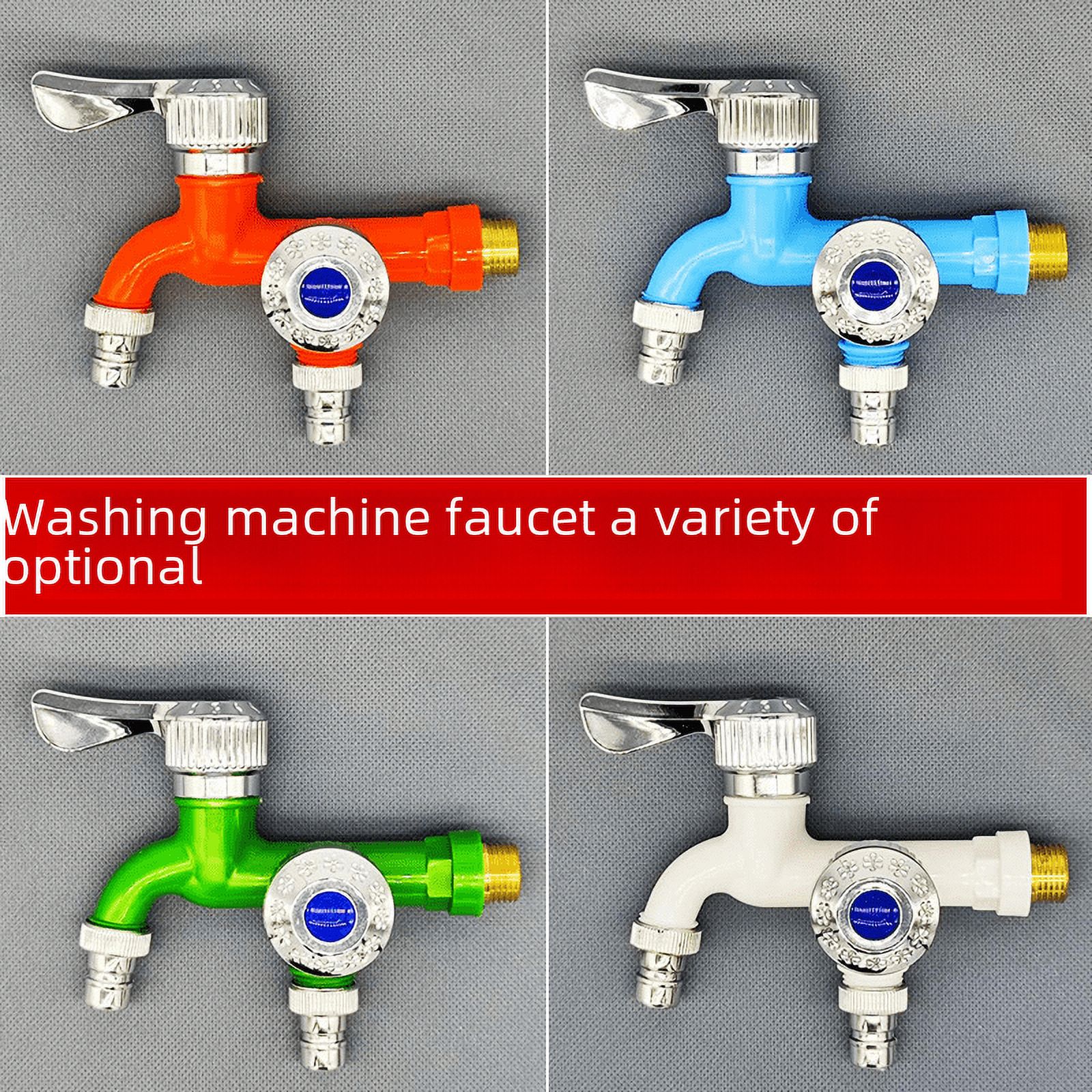 Washing machine faucet with one in and two out plastic mop sink ...